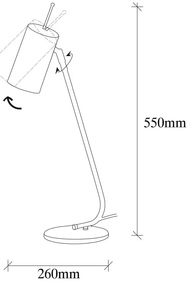 Černá/ve zlaté barvě stolní lampa s kovovým stínidlem (výška 55 cm) Sivani – Opviq lights
