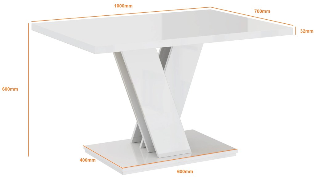 Prospero Konferenční stolek Masiv Barva: bílá/ kámen