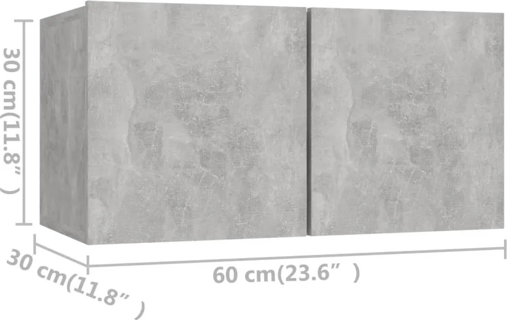 vidaXL 4dílný set TV skříněk dřevotříska [3078710] Barva: dub sonoma