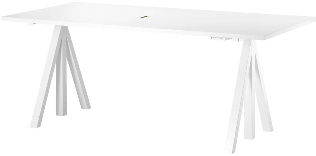STRING Polohovací pracovní stůl Works, White, 120 x 78 cm