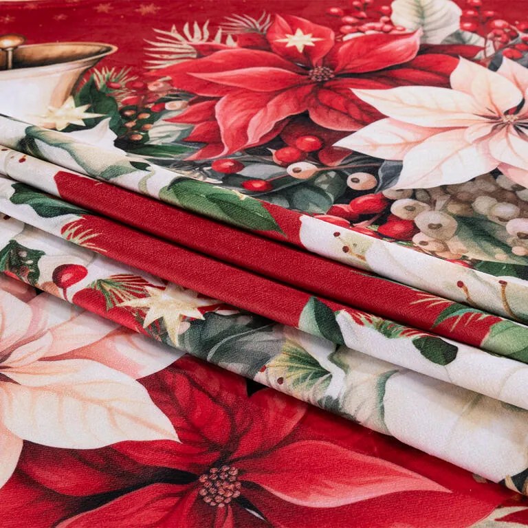 Středový ubrus RED POINSETTIA 85 x 85 cm