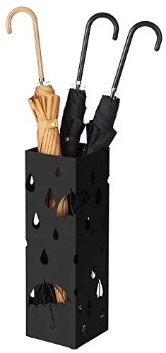 Stojan na deštníky, motiv kapky, černý, výška 49 cm LUC49BV1