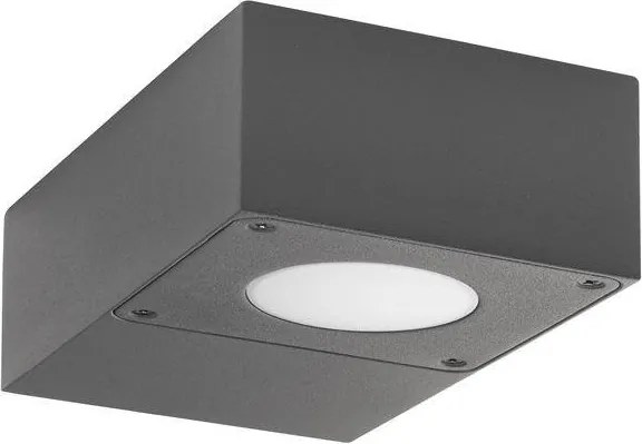 NV 713411 Venkovní nástěnné svítidlo APOLLO tmavě šedý hliník akrylový difuzor LED 5W 3000K 110-265V 120st. IP54 - NOVA LUCE
