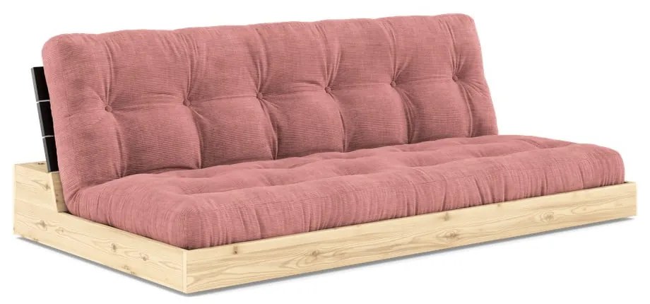 Růžová manšestrová rozkládací pohovka 196 cm Base – Karup Design