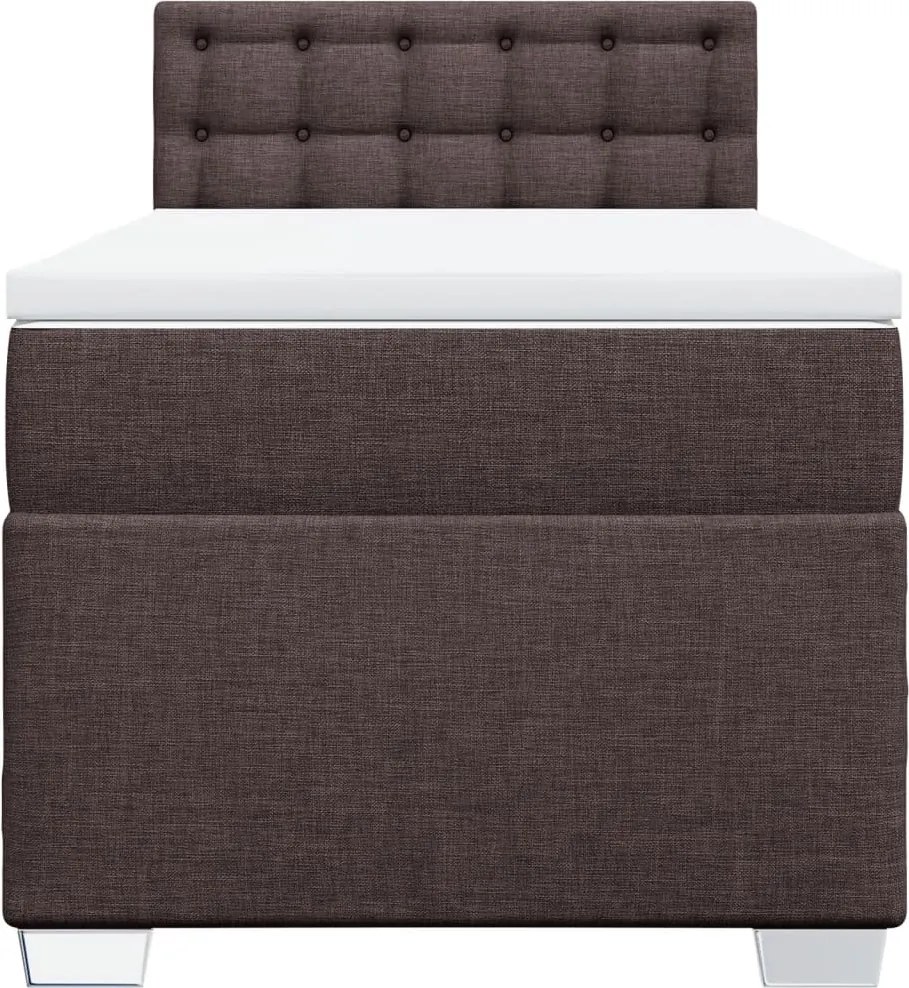 Box spring postel s matrací tmavě hnědá 80x200 cm textil 3288032