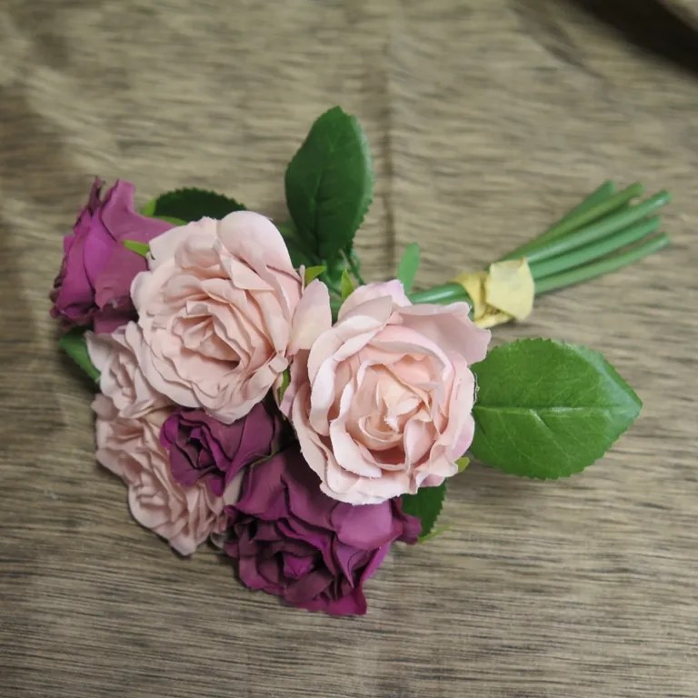 Růže sv. a tm. růžová mix  25cm 7ks