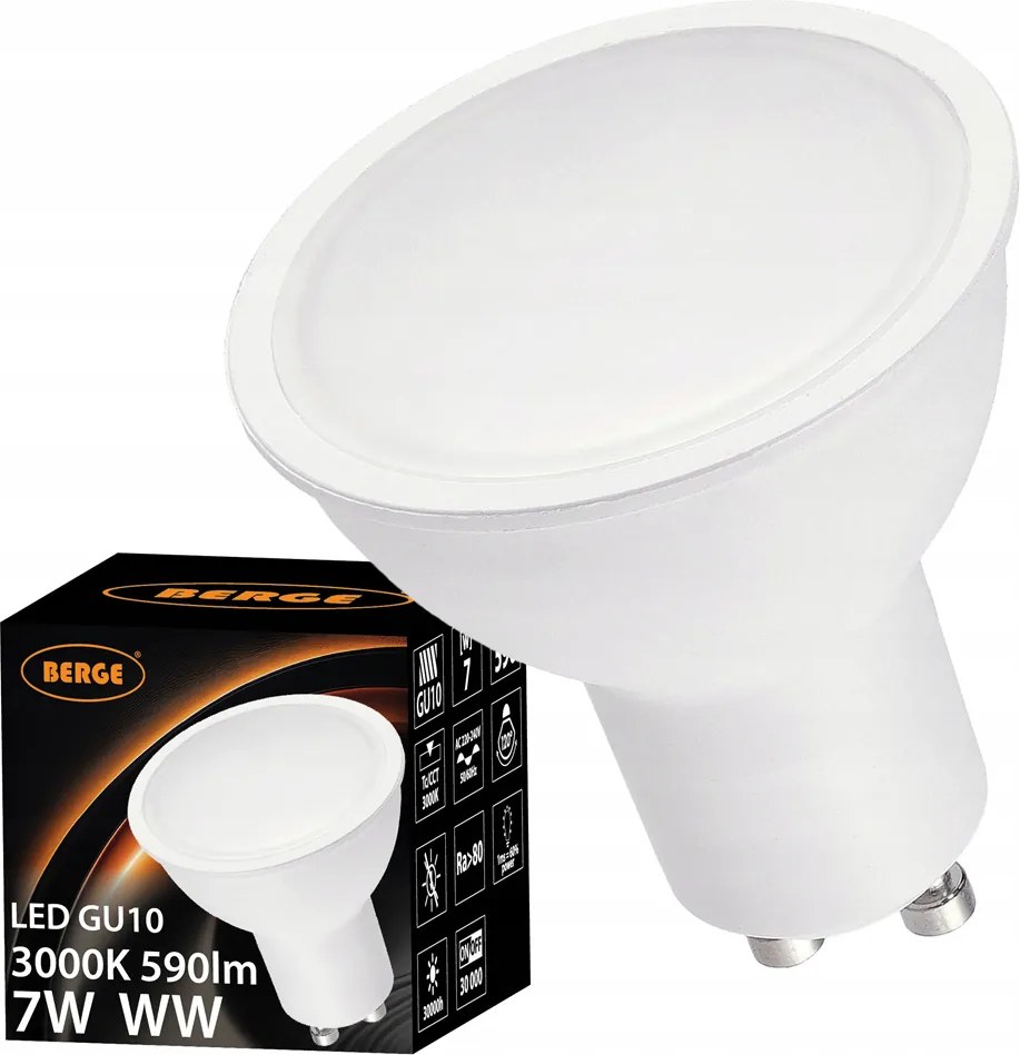 LED žárovka GU10 8W WW teplá bílá 3000K 720lm Energeticky úsporná SMD 2835