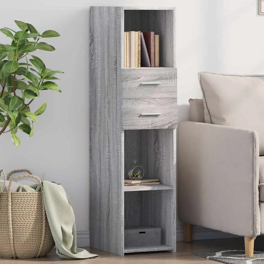Skříň highboard šedá sonoma 30 x 42,5 x 124 cm kompozitní dřevo