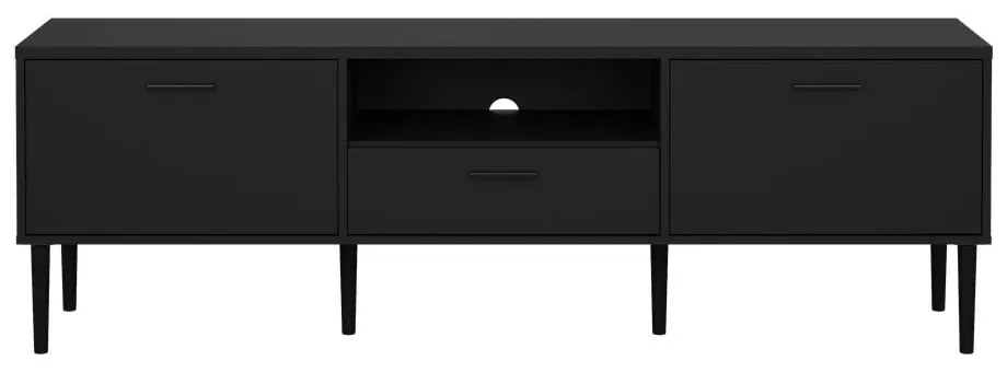 Černý TV stolek 177x57 cm Media – Tvilum