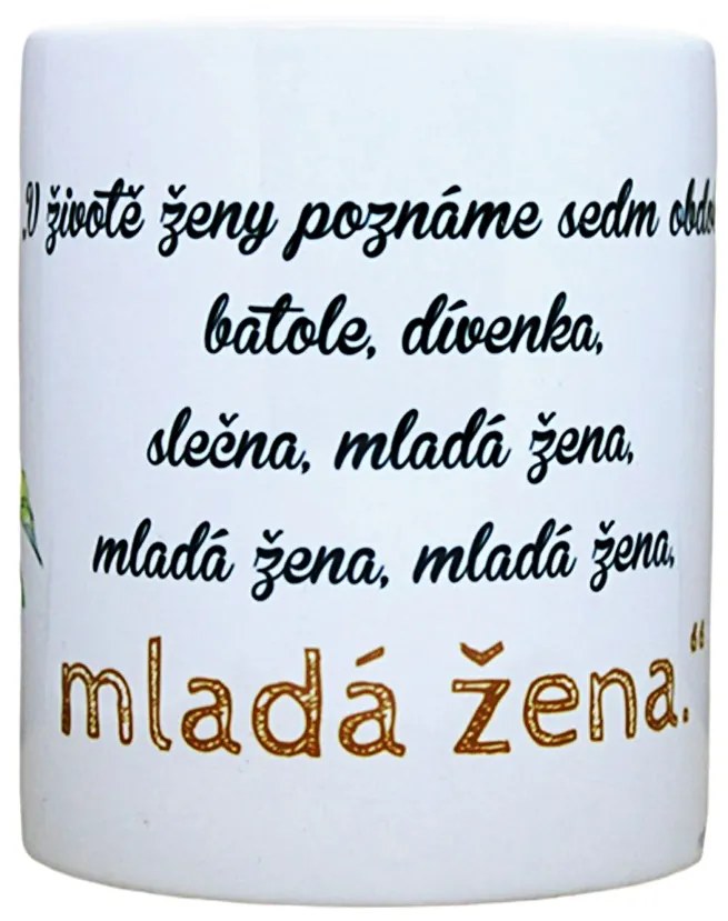 Super plecháček Keramický hrnek s potiskem mladá žena Objem a motiv: 200 ml bílý uvnitř