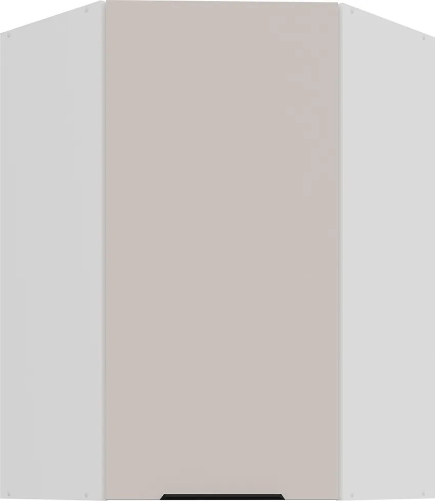 COMO | horní kuchyňská skříňka 60x60 GN-90 1F (45°) rohová s policemi | 60x60 cm | VYSOKÁ | bílá/kašmír