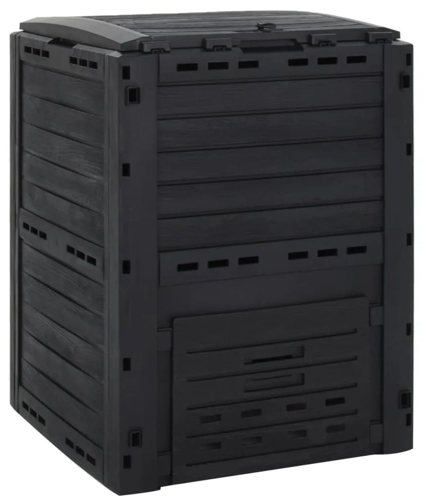 Zahradní kompostér černý 280 l polypropylen 152202