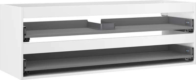 Mexen Box-A, závěsná skříňka, 140 cm, 2 zásuvky, bílá matná, 91AX0-1400-470-2-01