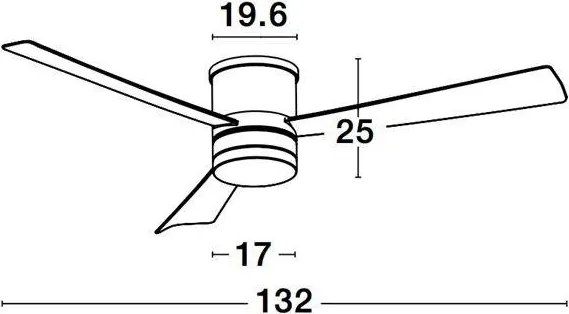 NV 9953015 Stropní ventilátor se světlem SILKY matná bílá ocel a sklo bílé dřevené listy 5 rychlostí 35W LED 18W 3000K - NOVA LUCE