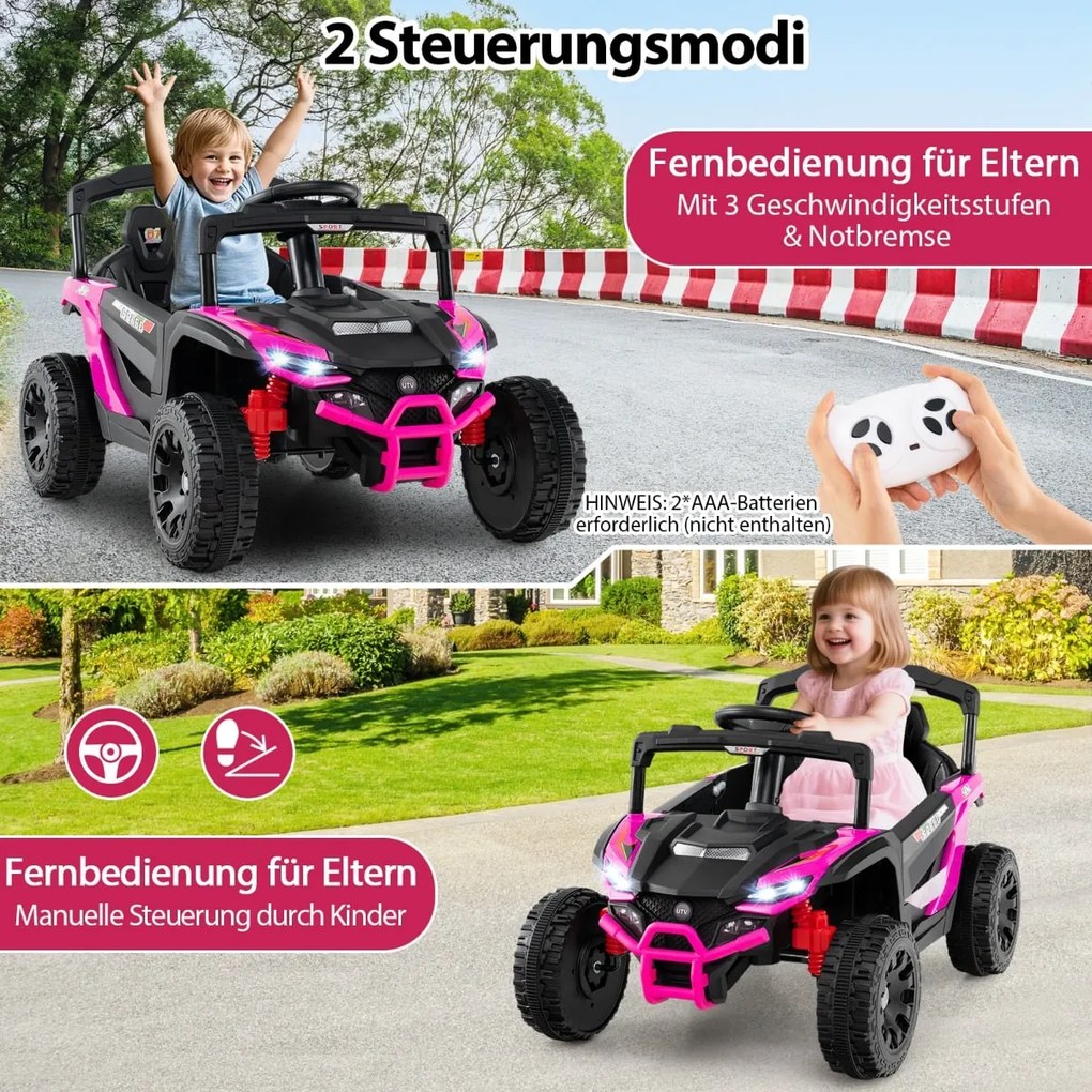 Costway Dětské 12 V elektrické auto s dálkovým ovládáním Electric UTV Truck