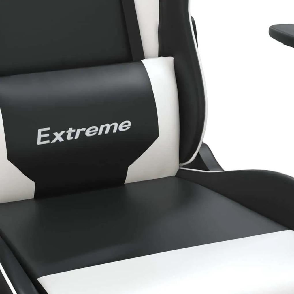 vidaXL Herní židle s podnožkou umělá kůže [3143704] Barva: Černý a zlatý