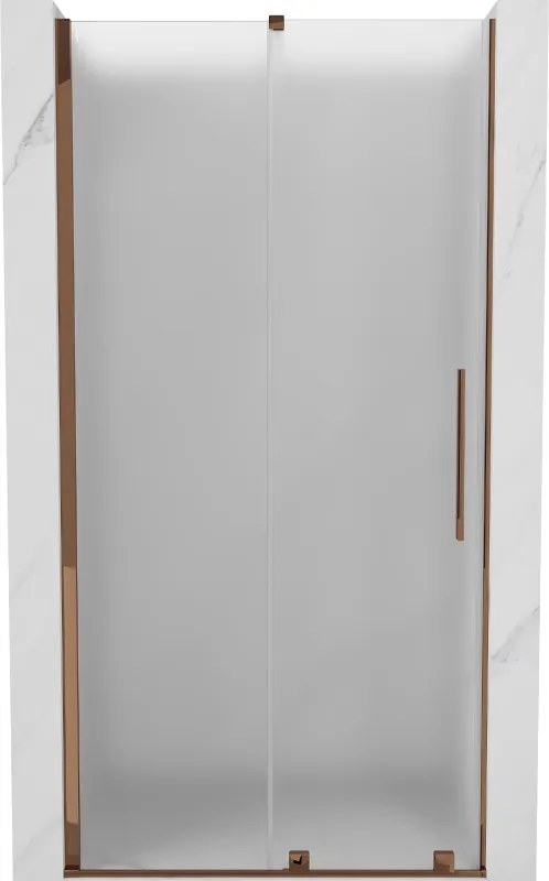 Mexen Velar, posuvné sprchové dveře do otvoru 100 cm, 8mm sklo námraza, růžové zlato, 871-100-000-31-60