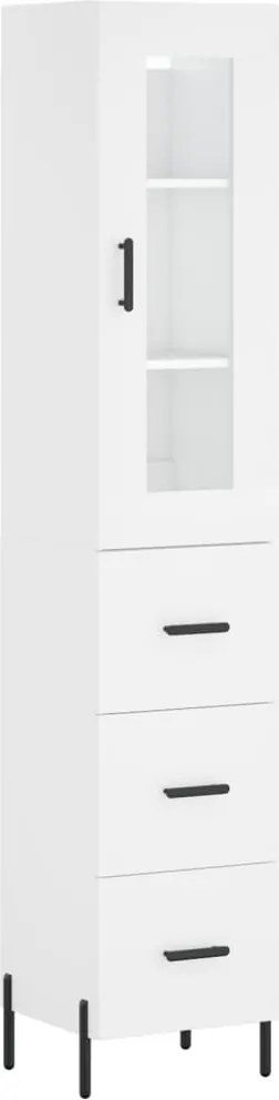 Skříň highboard bílá 34,5 x 34 x 180 cm kompozitní dřevo 3199241