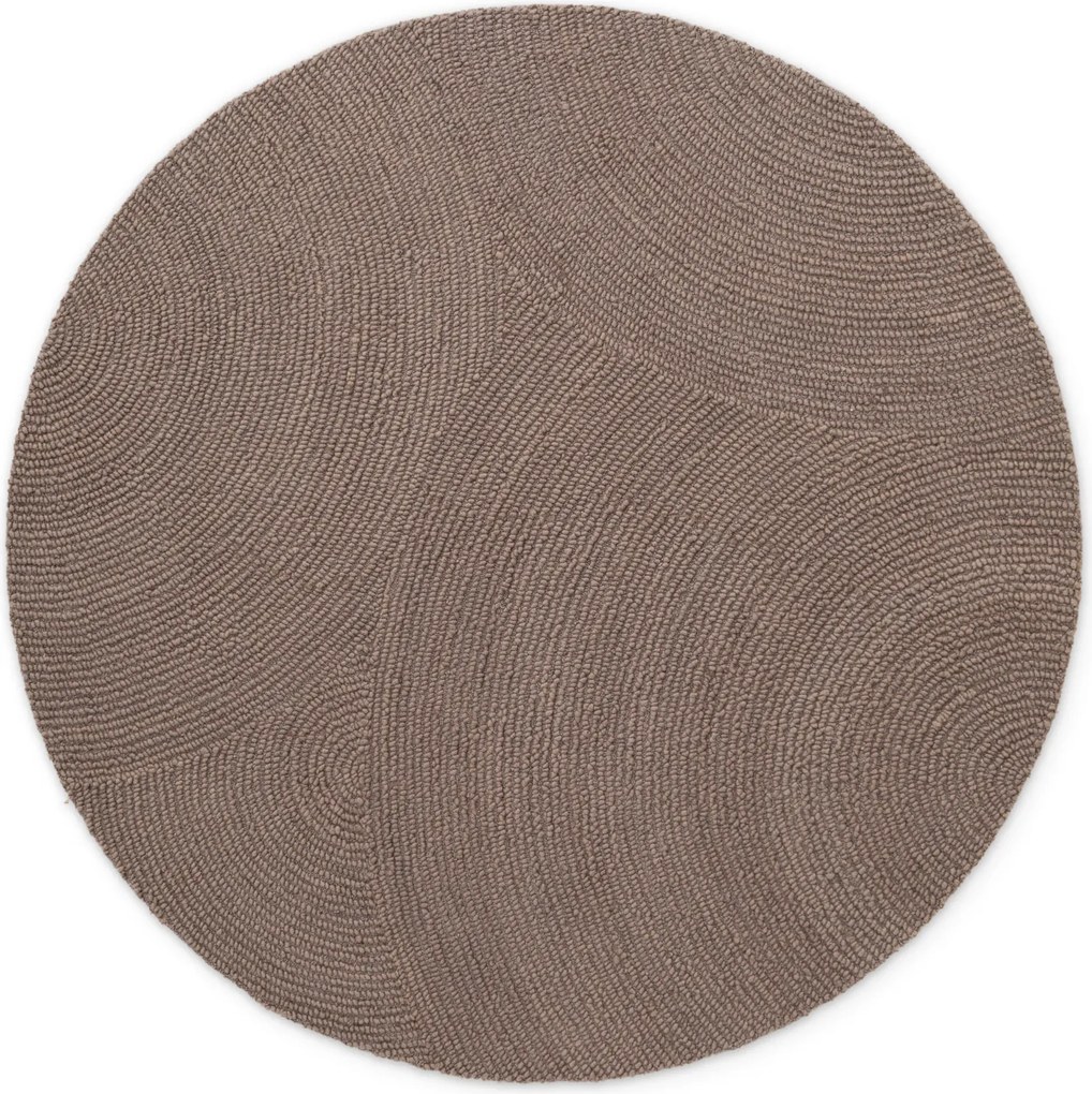 Hanse Home, Kusový koberec Calmio 106219 Taupe kruh, 120x120 (průměr) kruh, hnědá, ložnice