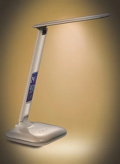 LED stmívatelná stolní lampička s displejem, 6W, volba teploty světla