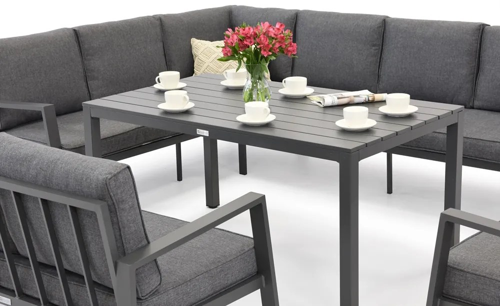 Garden Point Zakintos Comida 9 antracitový rohový zahradní set