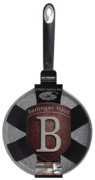 BERLINGERHAUS Pánev na palačinky s mramorovým povrchem 25 cm Gray Stone Touch Line BH-1164