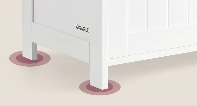Koupelnová skříňka Vasagle Toly 100 cm s nabíjecí stanicí bílá