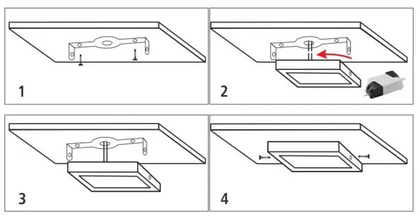 LED Stropní svítidlo LED/12W/230V 2700K 16,3x16,3 cm bílá