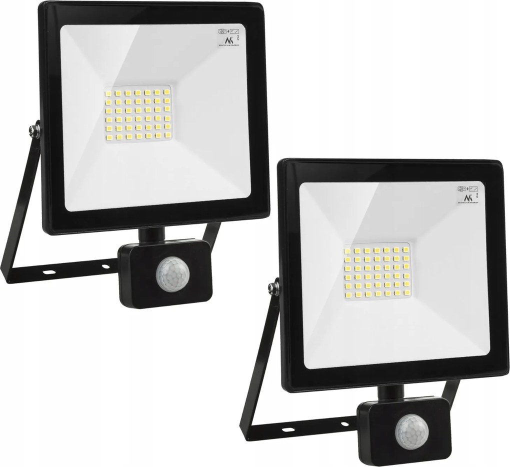 2x Led reflektor Slim 30W s pohybovým senzorem 2400 lm Maclean MCE630 Nw Pir