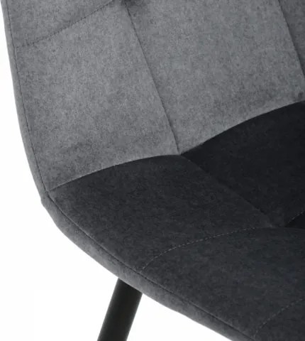 Jídelní židle šedá látka čtyřnohá kovová černá podnož DCL-X7015 GREY2