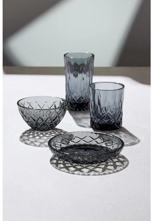 Lyngby Glas Sada skleněných talířů 16 cm (4 ks) Smoke