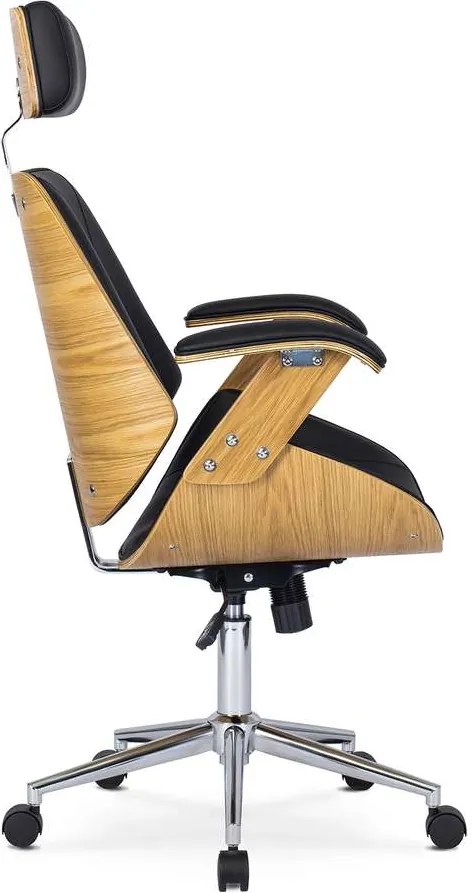 Kancelářské křeslo Kusalo, černá / dub zlatý