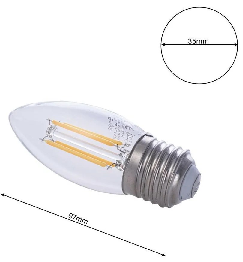 LED žárovka Glight 4W E27 teplá bílá