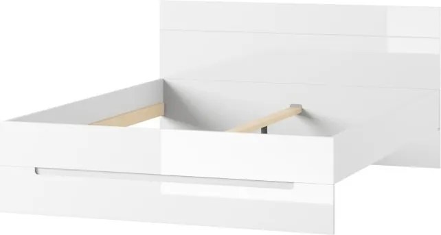 Bílá postel Szynaka Meble Selene, 160 cm