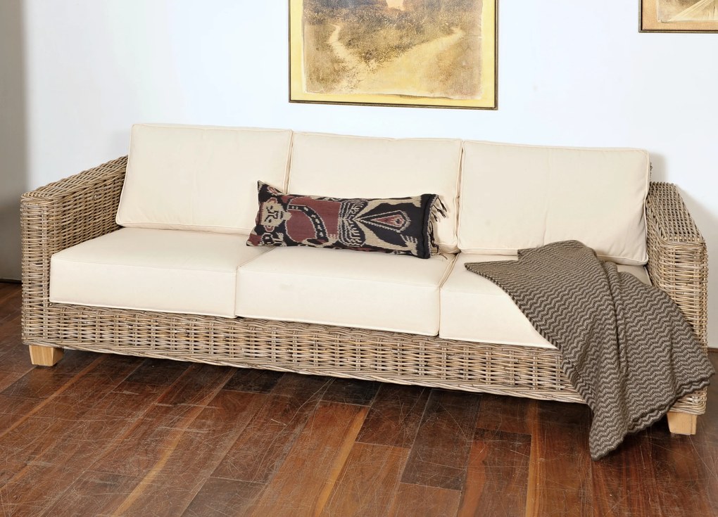 Hitra Ratanové sofa CASTILA kubu grey vč.polstru