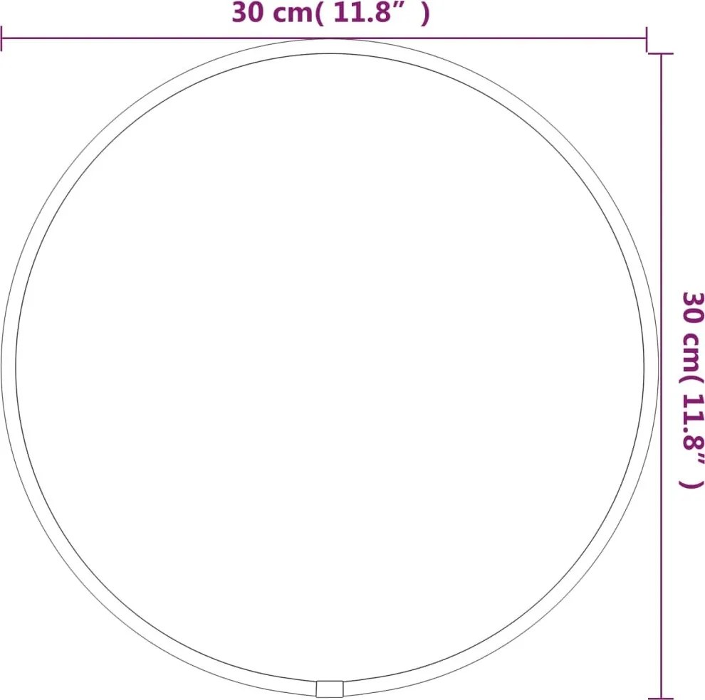 vidaXL Nástěnné zrcadlo Ø 30 cm kulaté [348184] Barva: Černá