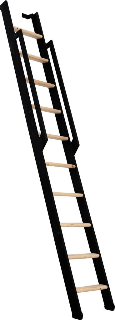 Minka STAIRS Přímé žebříkové schodiště Strong buk/černá, 10 schodů, 243 cm