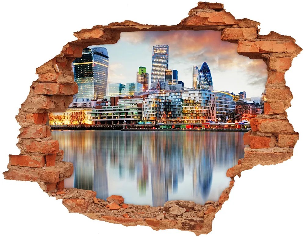 Wallmuralia Fototapeta díra na zeď 3D Panorama Londýn 90x70 cm