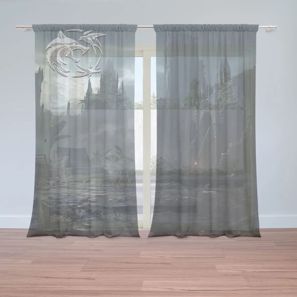 Sablio Záclony Zaklínač Hrad: 2ks 150x250cm