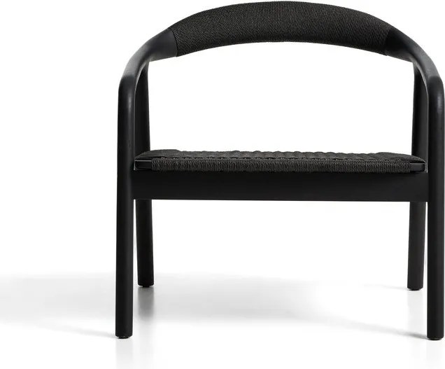 Černé dřevěné/bez čalounění křeslo Derile – Kave Home