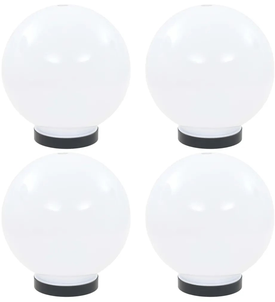 Kulovité LED lampy 4 ks koule 20 cm PMMA 277141