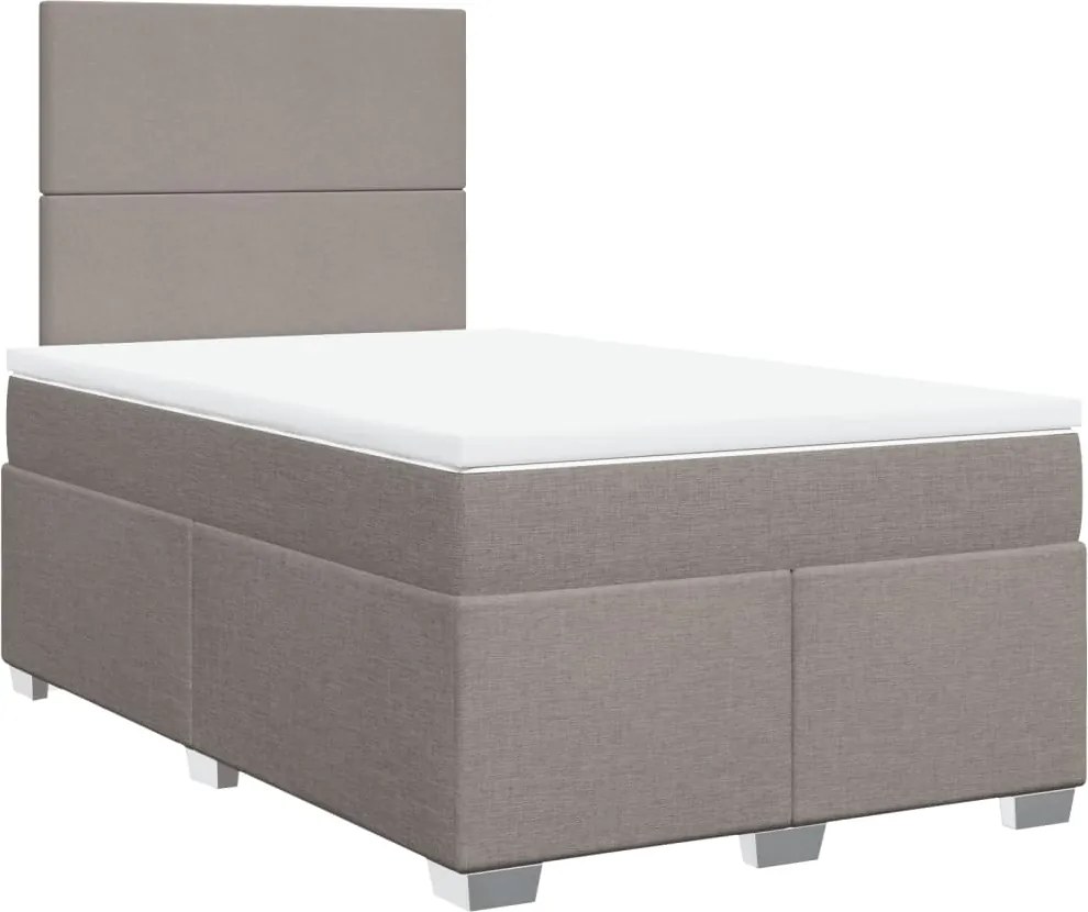 Box spring postel s matrací taupe 120x190 cm textil 3290424