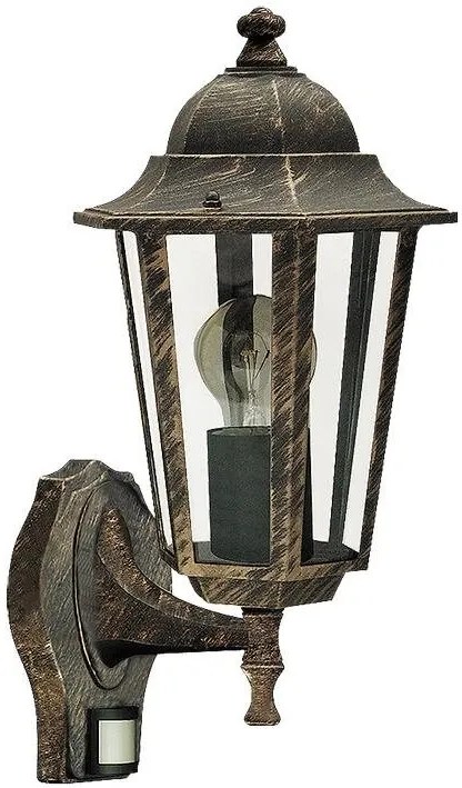 Nástěnná lampa rabalux - venkovní nástěnné svítidlo s čidlem 1xe27/60w/230v