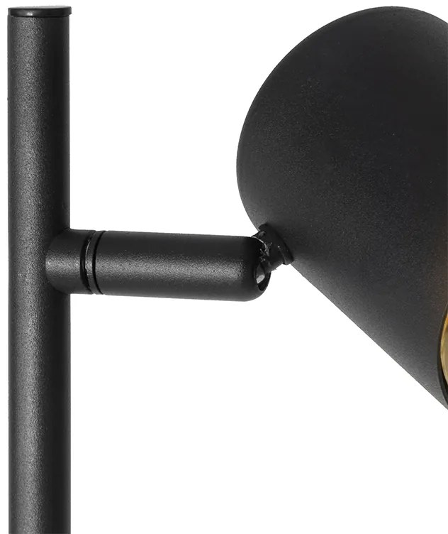Moderní stojací lampa černá 3-světelná - Jeana