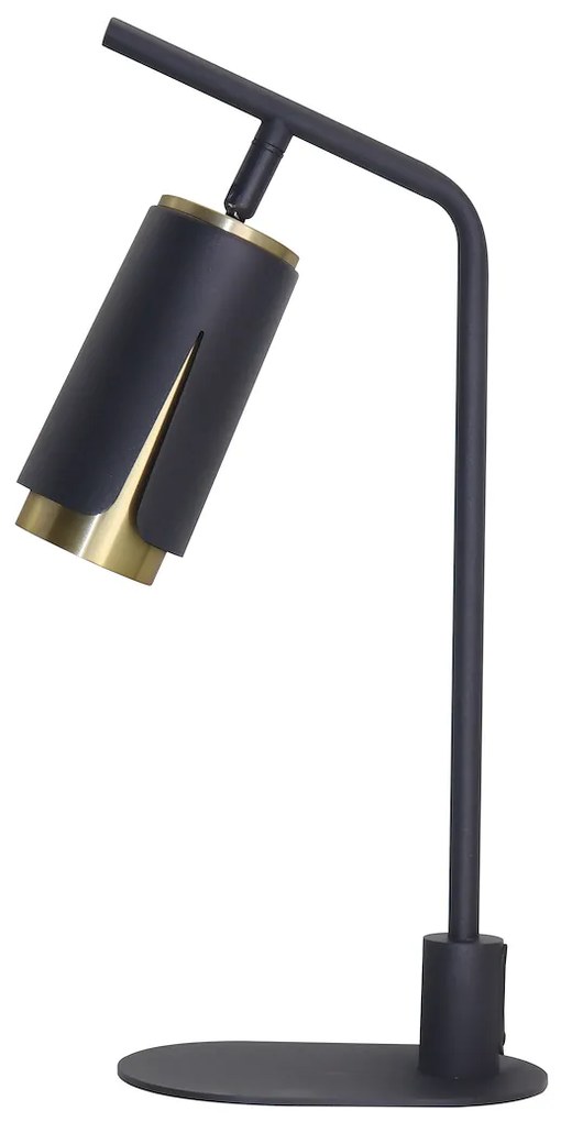 Stolní lampa Flower, 1x černé/zlaté kovové stínítko, b