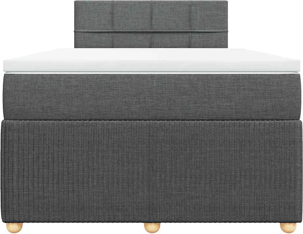 Box spring postel s matrací tmavě šedá 120x200 cm textil 3289724