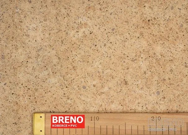 Breno PVC AMBIENT Tereza 368M – béžový kamenný dekor, šíře 400 cm