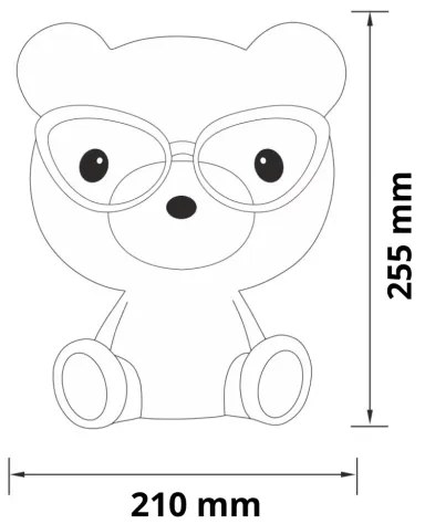 LED Stmívatelná dětská noční lampička LED/2,5W medvěd růžový