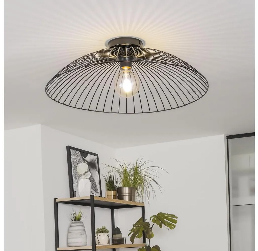Brilagi - LED Přisazený lustr CERIA WIRE 1xE27/40W/230V pr. 60 cm černá