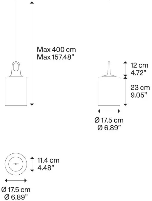 Lodes 16923 6500 Jim Cylinder cluster, champagne se zlatým hákem, 1x25W LED E27, prům. 17,5cm